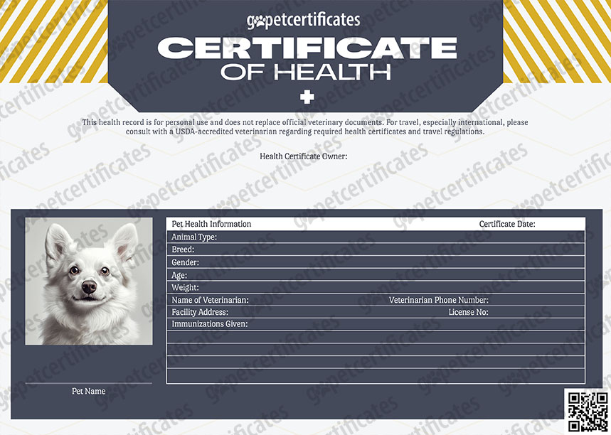 Go Pet Certificates